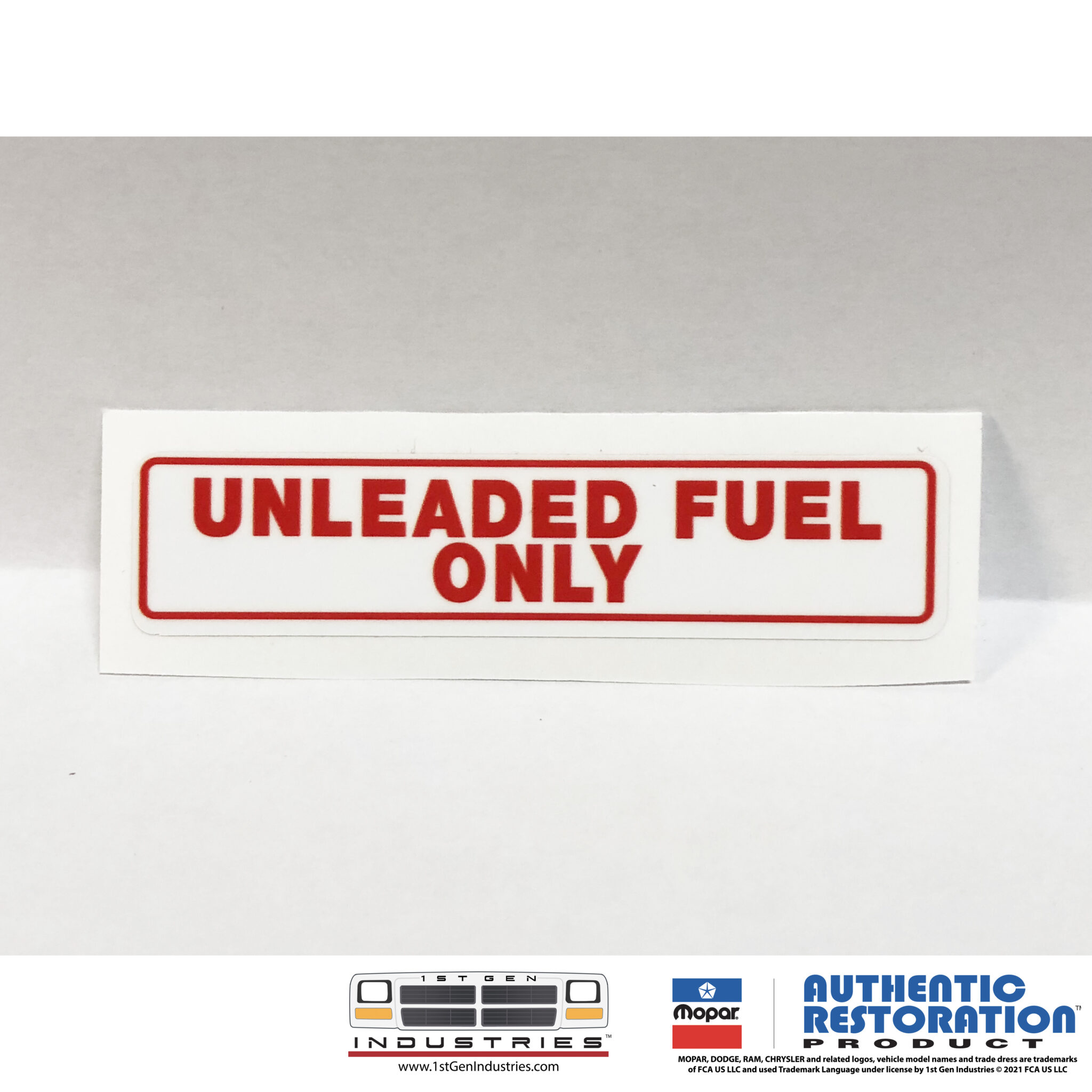 Fuel Door Decal Style 2 Bold Font - Gasoline US Trucks - 1st Gen Industries
