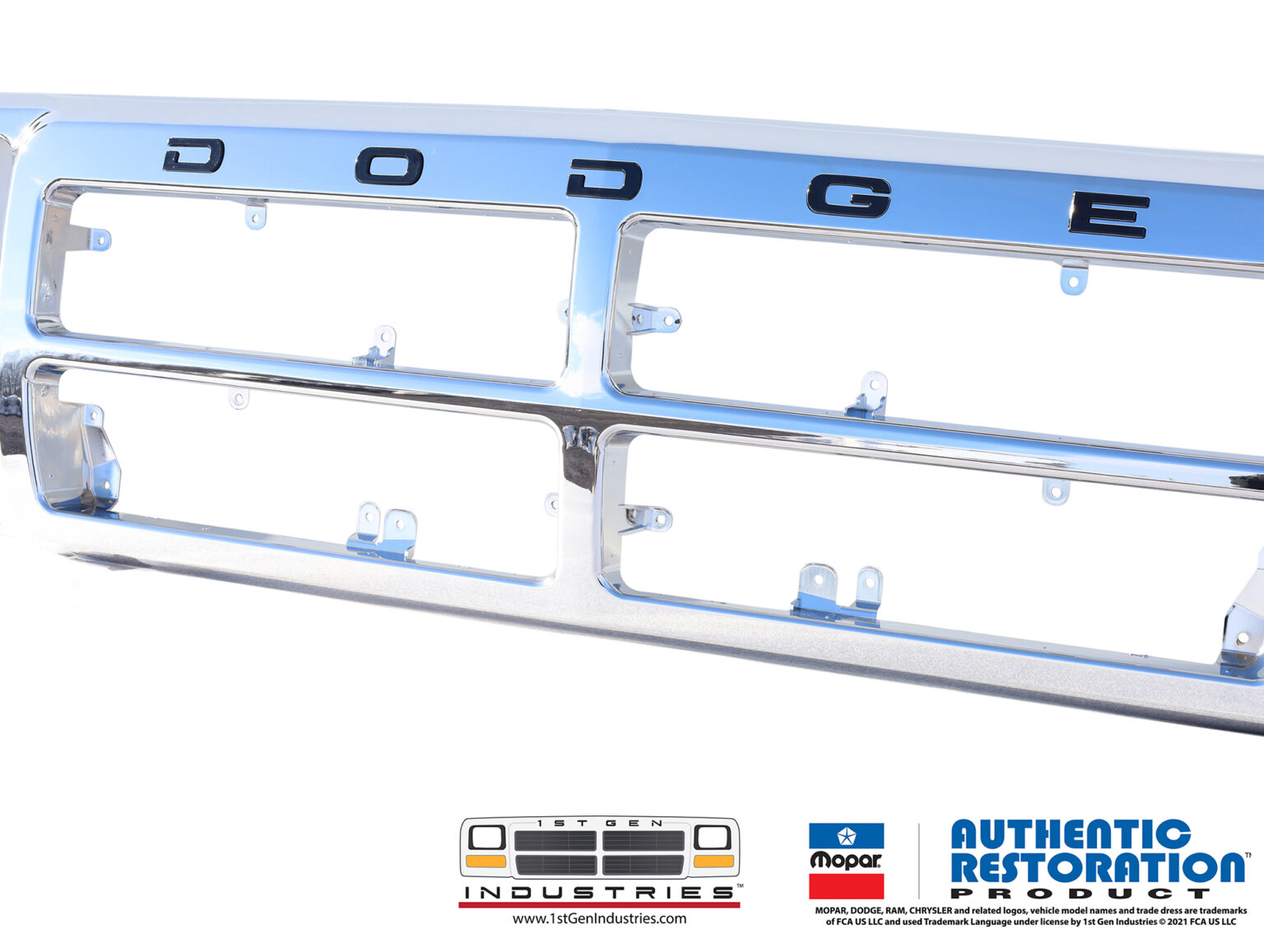 1991-1993 Dodge Ram Grill - Chrome - Mopar 55026081 - 1st Gen Industries
