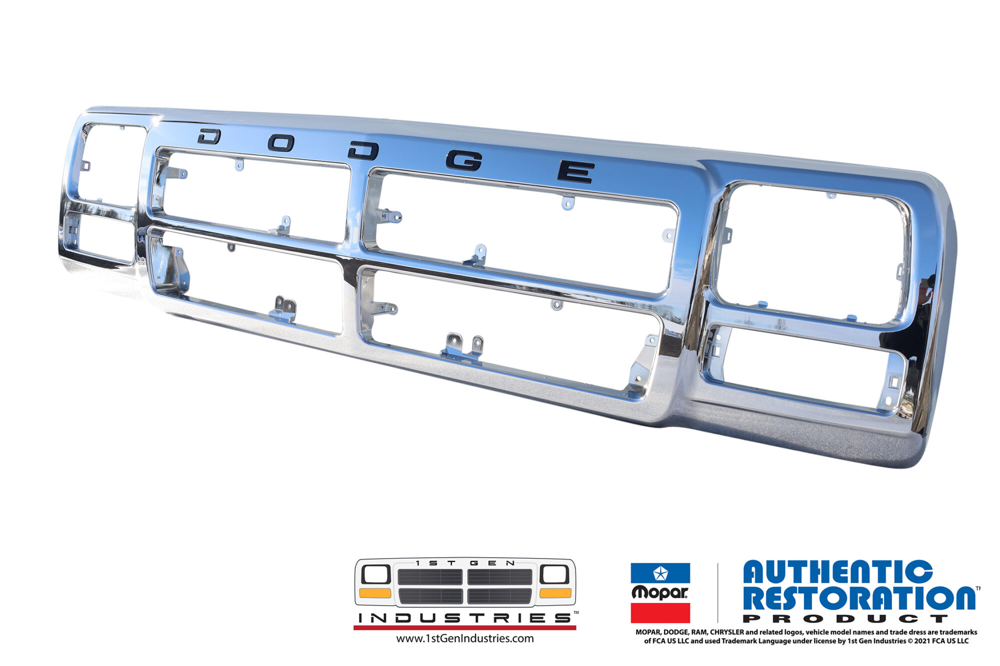 1991-1993 Dodge Ram Grill - Chrome - Mopar 55026081 - 1st Gen Industries